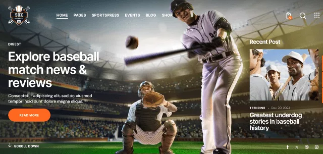 Explore the 9 Finest Baseball WordPress Themes