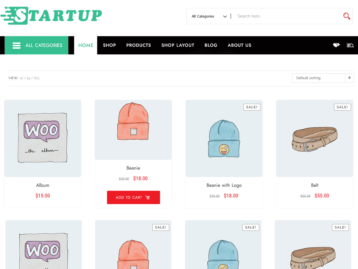 StartupStore ( Free WordPress e-Commerce Theme )